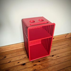 RARE Vintage IKEA DIDRIK Red Bedside / Storage / Side Table Designed by ...