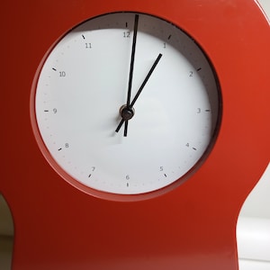 Vintage IKEA PS 1995 Metal Clock and Cabinet Red - Etsy