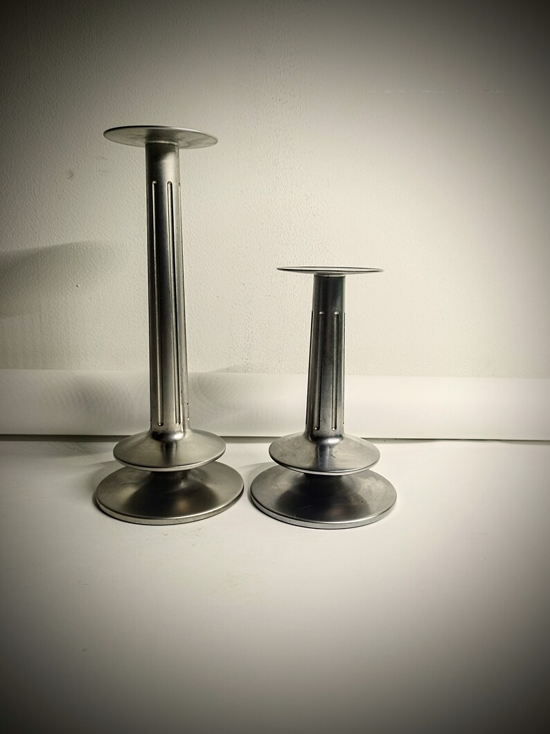 Vintage Ikea Aluminum Maria Vinka Design SET of Candlestick Holders Two ...