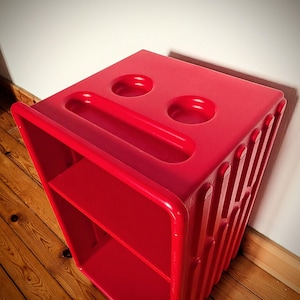 RARE Vintage IKEA DIDRIK Red Bedside / Storage / Side Table Designed by ...