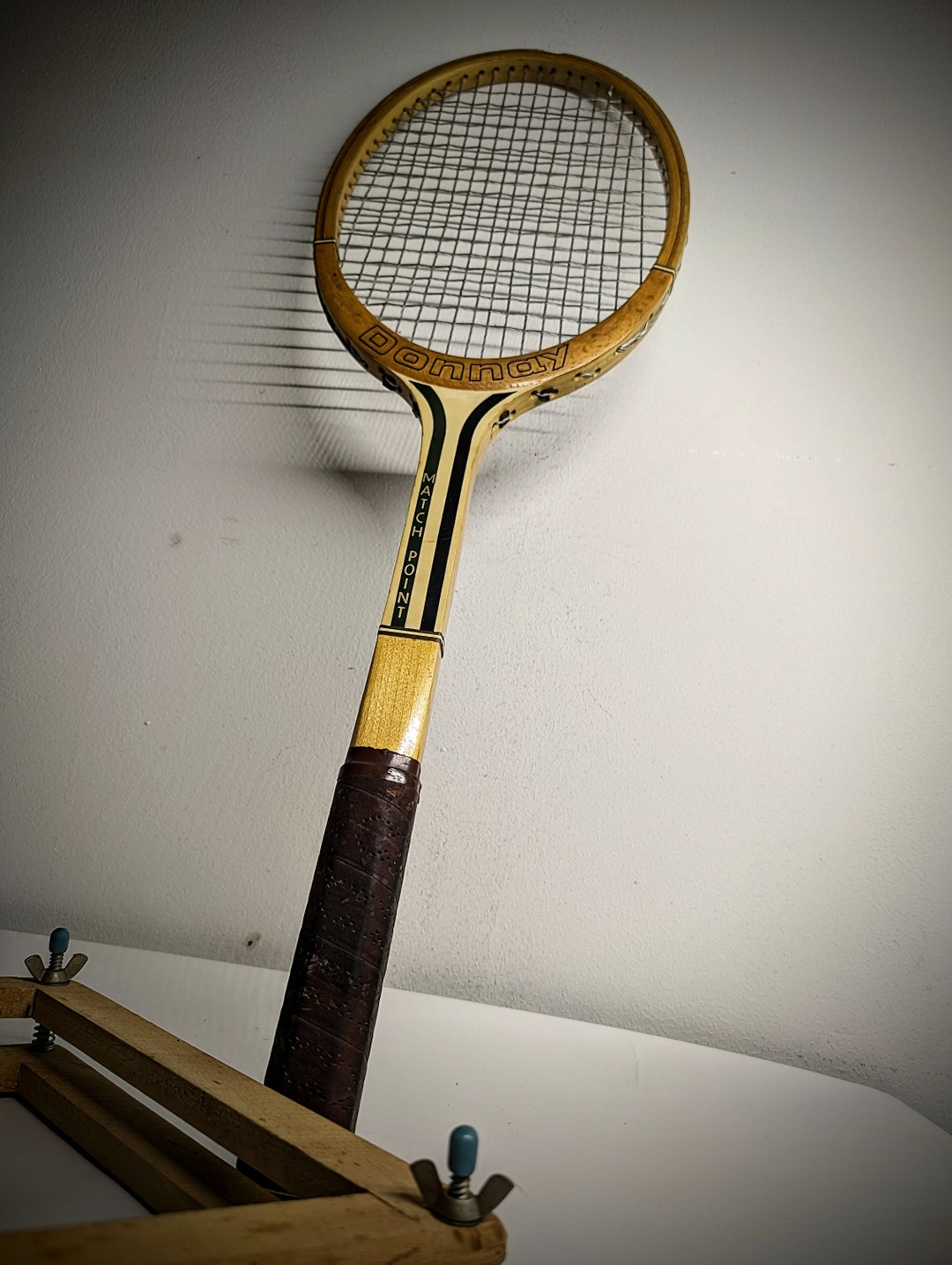 1970's Vintage Used Wooden Tennis Racket Donnay "match Point" for ...