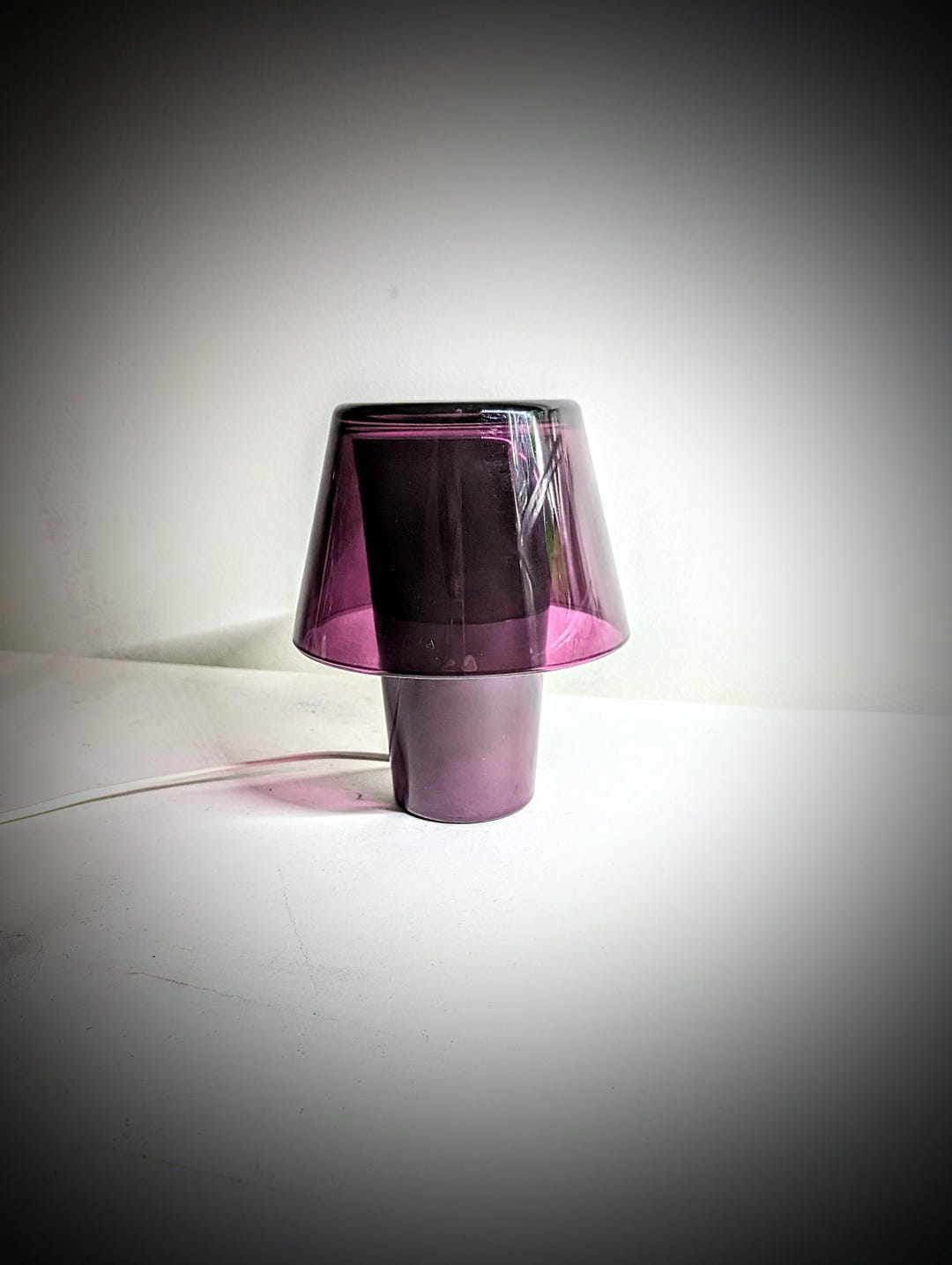 Vintage Ikea Gavik Deep Purple Glass Mushroom Lamp by Helena Svensson ...