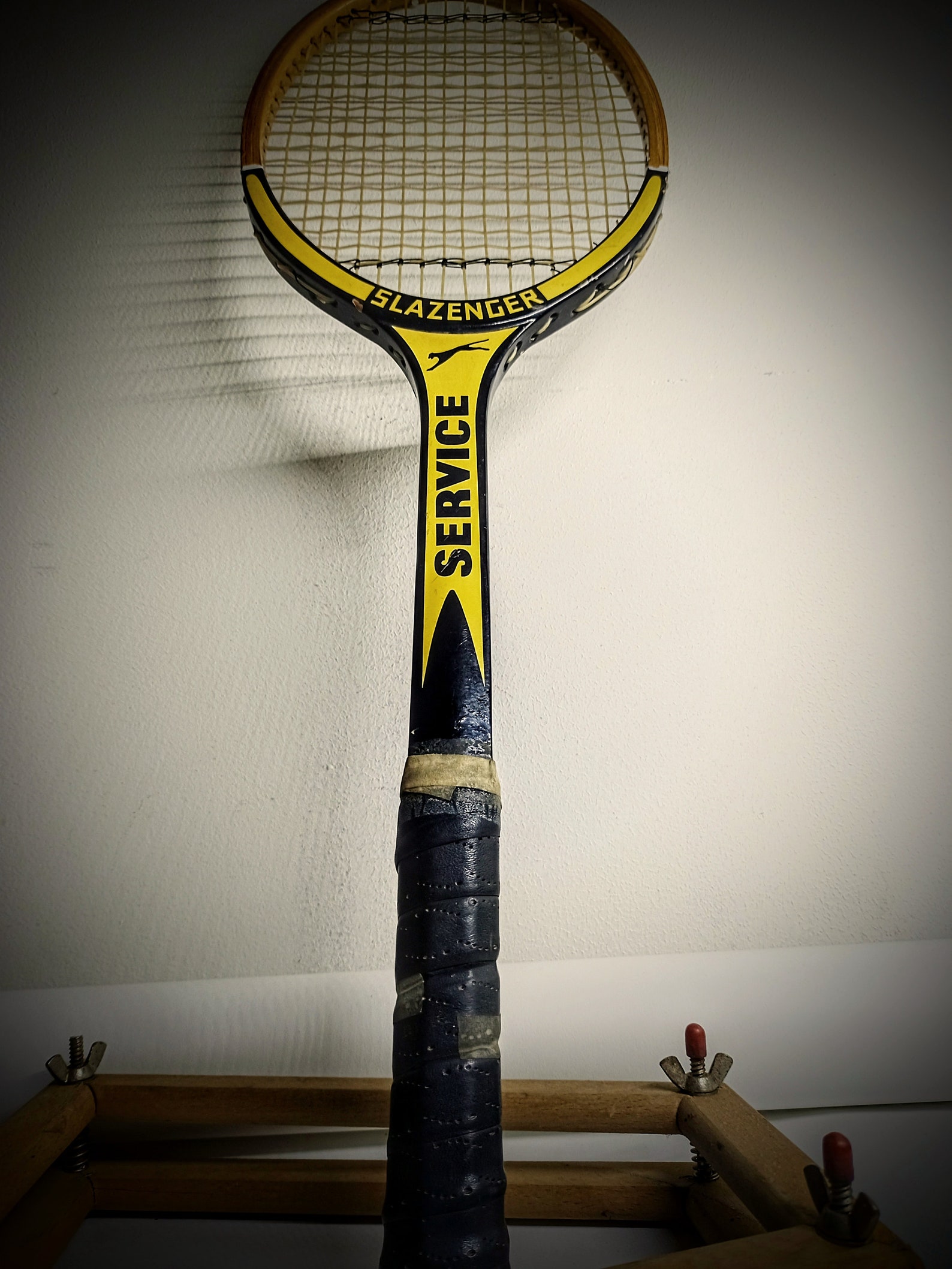 Rare Vintage Slazenger "service" Tennis Racket Vintage England Frame ...