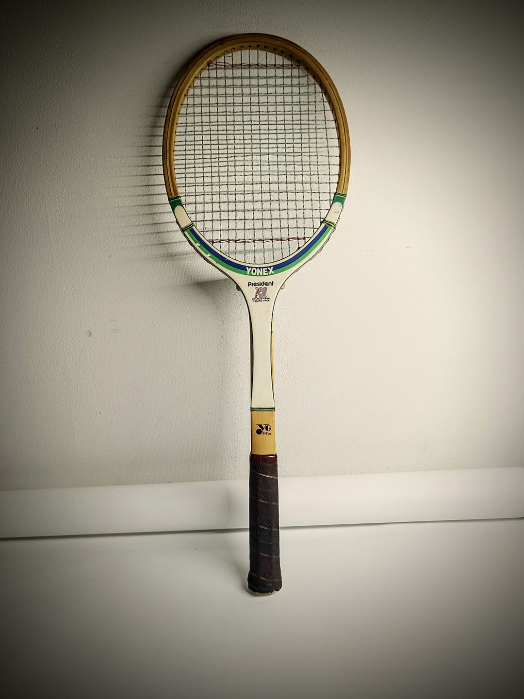 Vintage YONEX President PRO Double Fiber Welded Face Tennis Racket 1970 ...