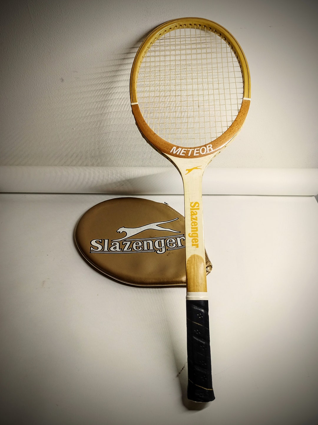 Slazenger Tennis Racket 'meteor' England Frame Rare Good Condition. - Etsy