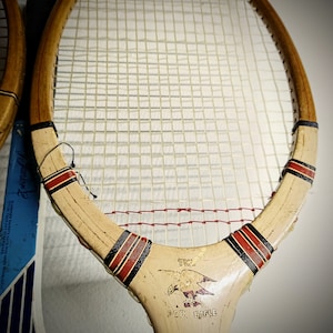 Set of THREE Vintage Wooden Tennis Rackets 1950's Slazenger and the Red ...