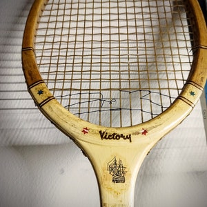Set of THREE Vintage Wooden Tennis Rackets 1950's Slazenger and the Red ...