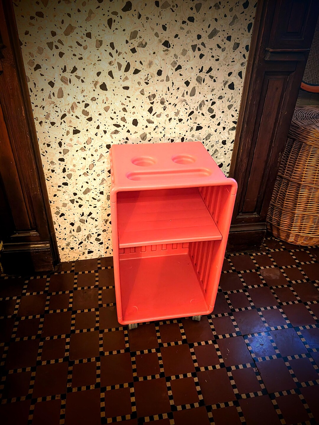 RARE Pink Vintage IKEA DIDRIK Bedside / Storage / Side Table Designed ...