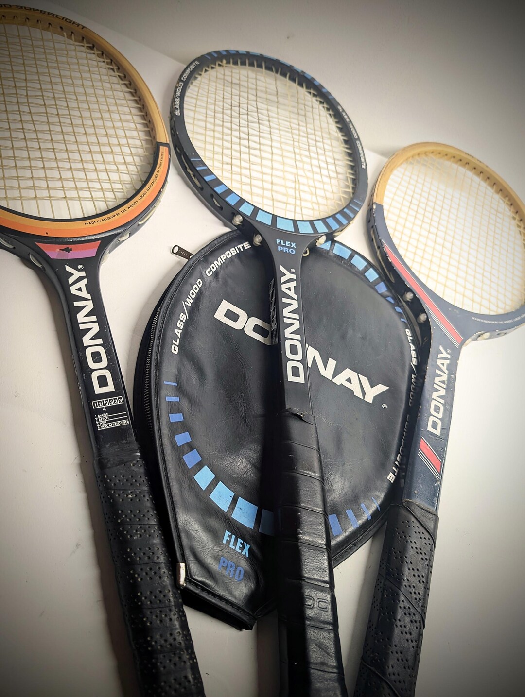 Lovely SET of 3 1970's Vintage Donnay Rackets: Allwood Superlight+hit ...