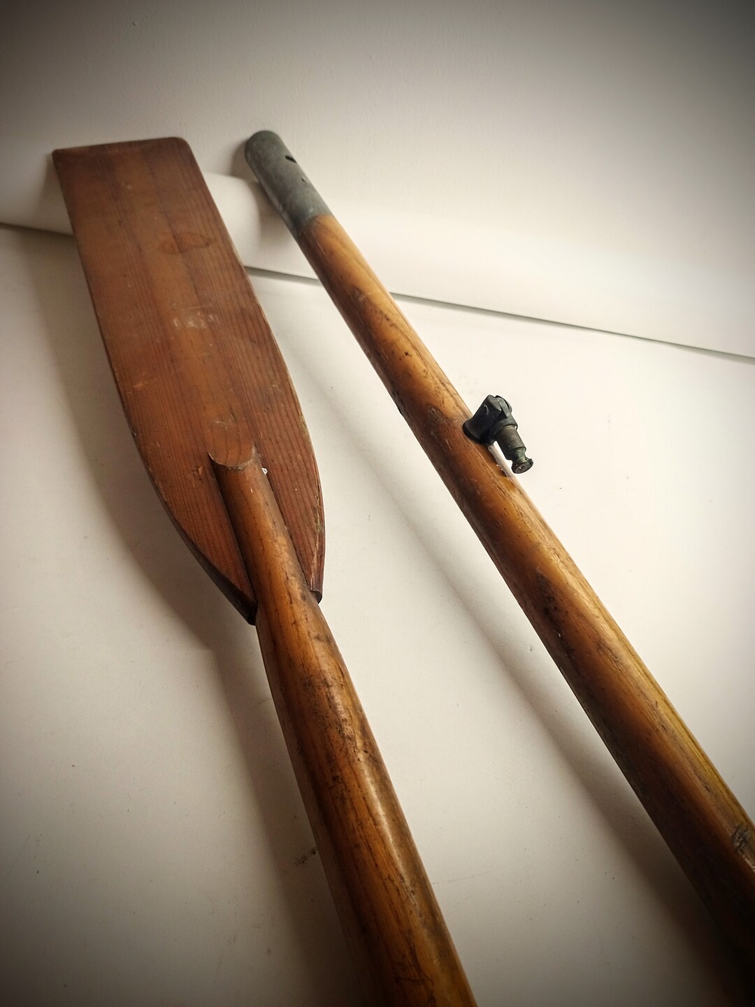 SET of TWO Vintage Rowing Oar 2 Parts Measuring Both 90 Cm Total Length ...