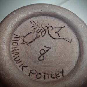 MOHAWK Vase -six Nations Native Art Pottery Turtle and Dove Incised ...