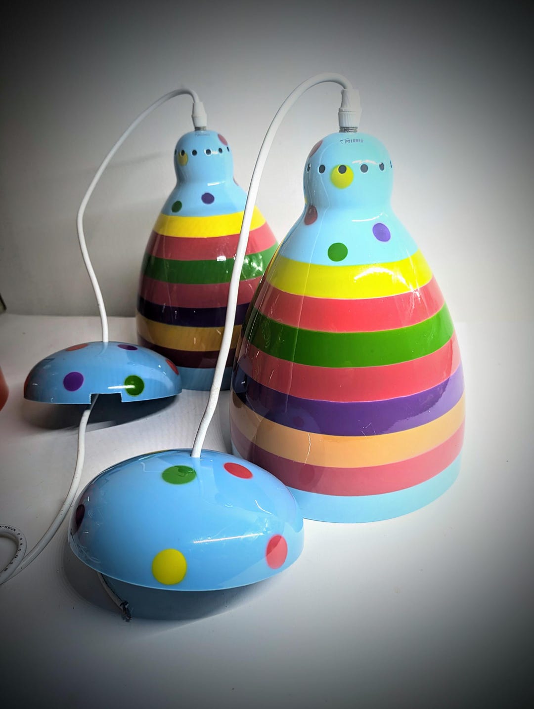 Pylones Globe Trotter Lamp by Jaques and Lena Guillemet Vintage Hanging ...