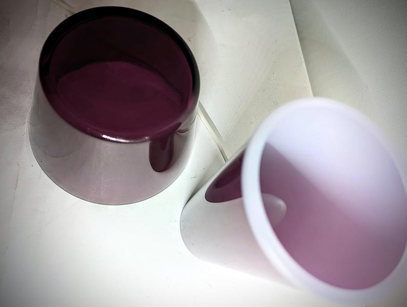 Vintage Ikea Gavik Deep Purple Glass Mushroom Lamp by Helena Svensson ...