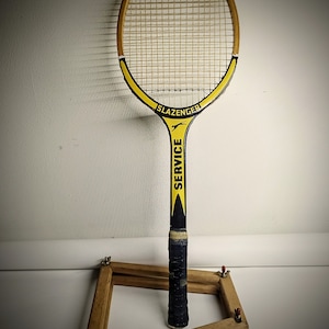 Rare Vintage Slazenger "service" Tennis Racket Vintage England Frame ...