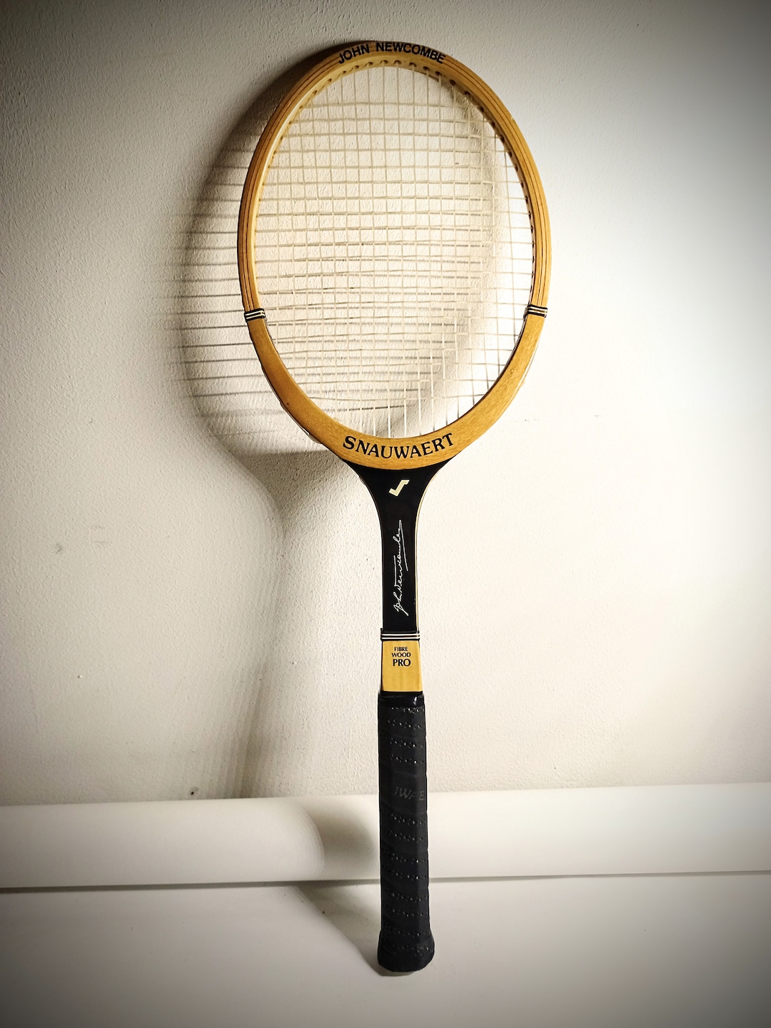 Beautifull Black and Wood Vintage Snauwaert Tennis Racket "john ...