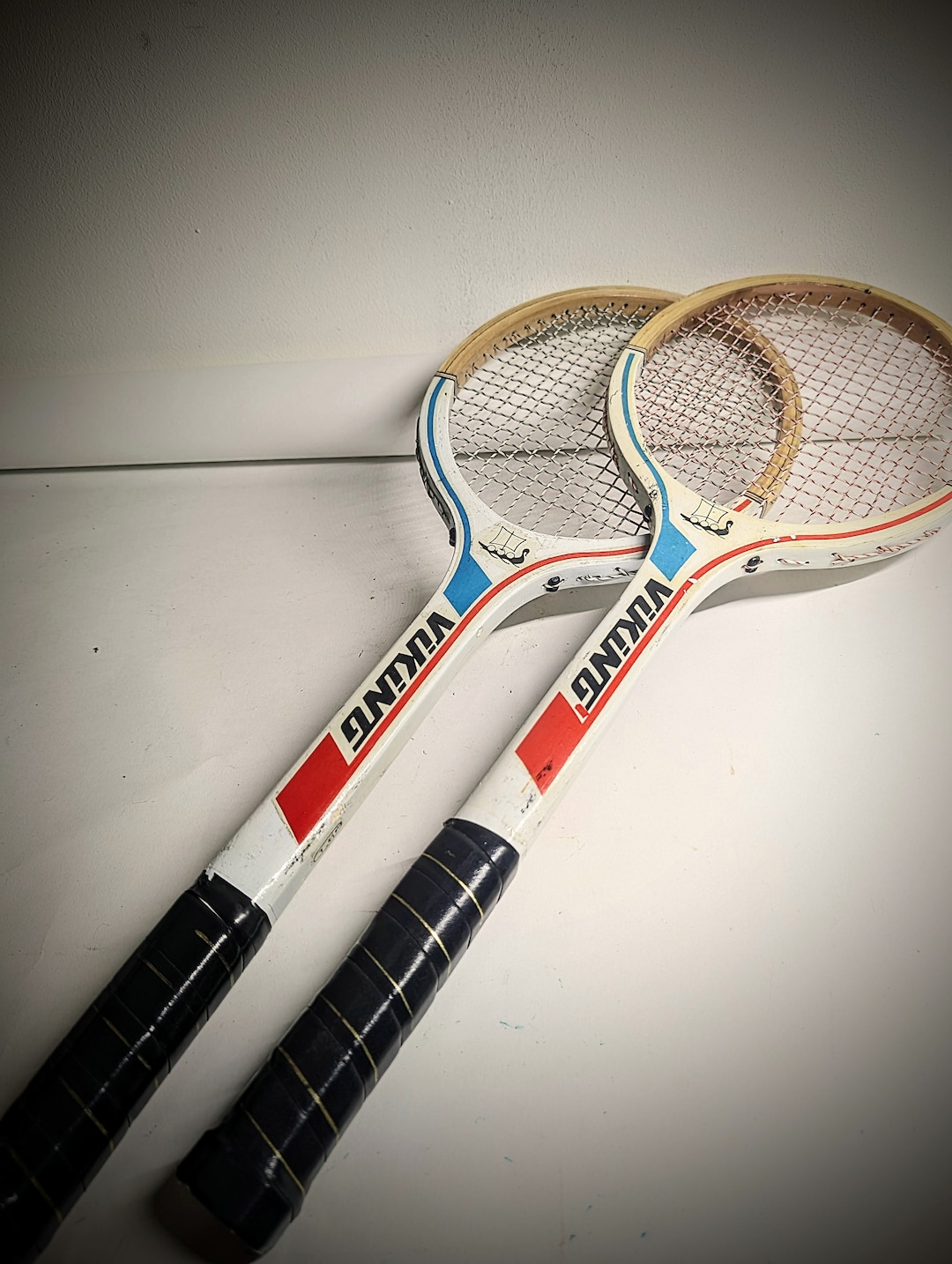 Set of TWO Vintage VIKING Wooden Tennis Rackets 1970's- Good Usable ...