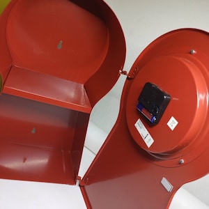 Vintage IKEA PS 1995 Metal Clock and Cabinet Red - Etsy