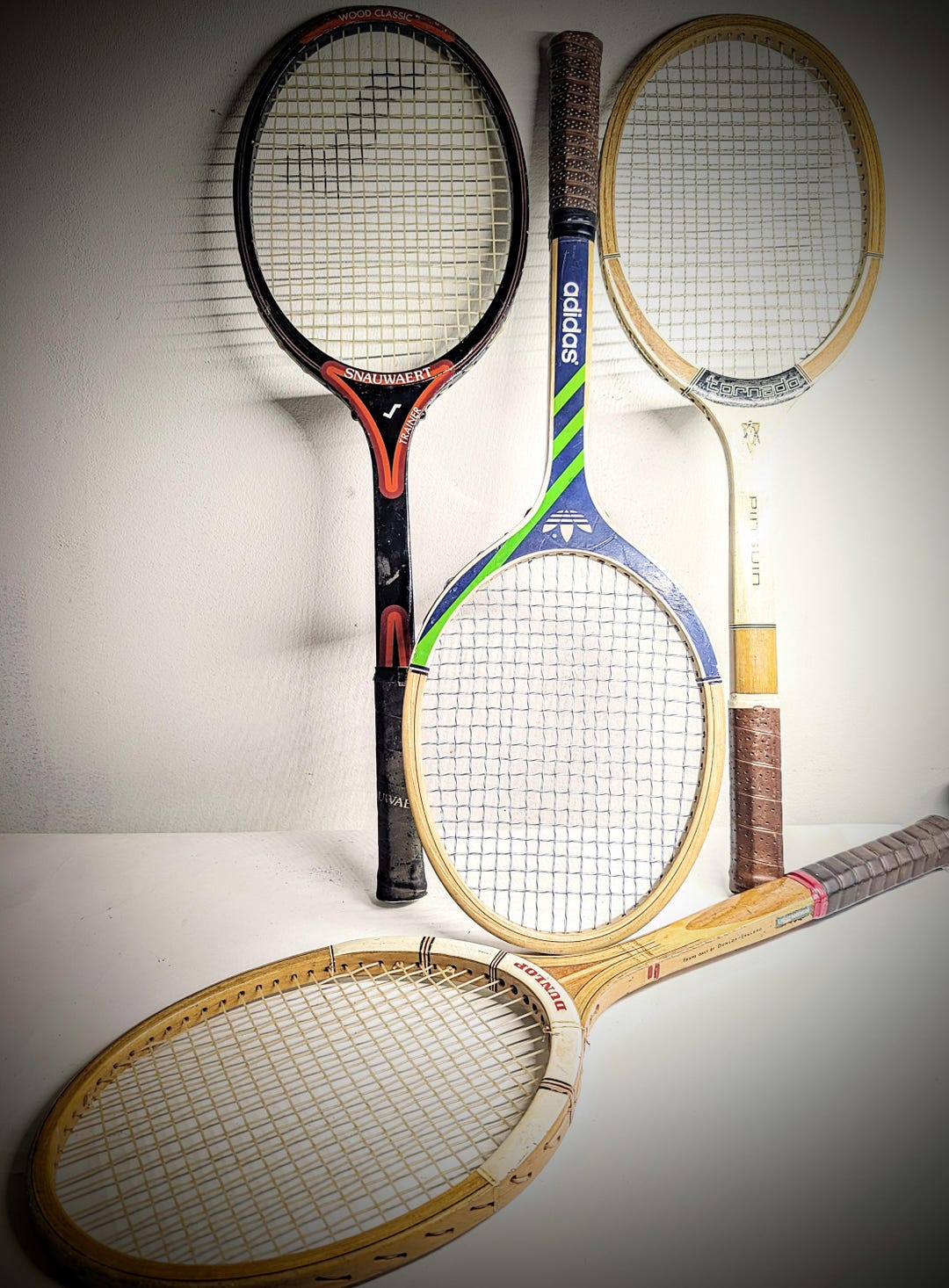Lovely Set of FOUR Vintage Wooden Tennis Rackets for DECOR /*not ...