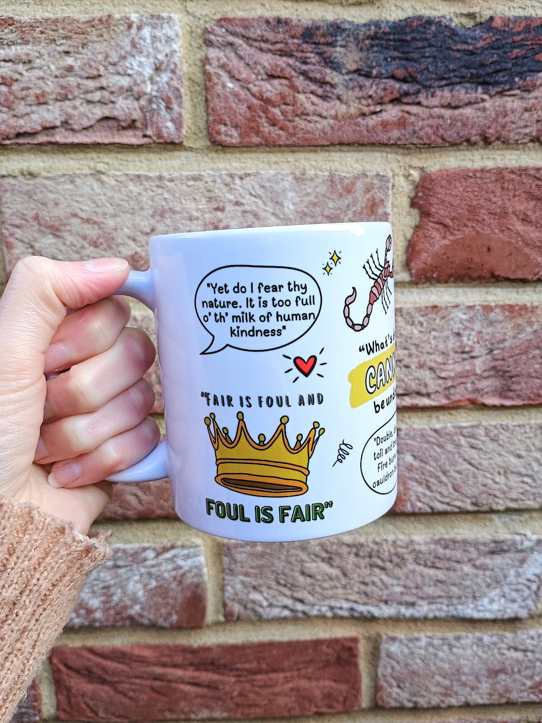 Macbeth Quotes Mug - William Shakespeare - Lady Macbeth - Double Toil ...