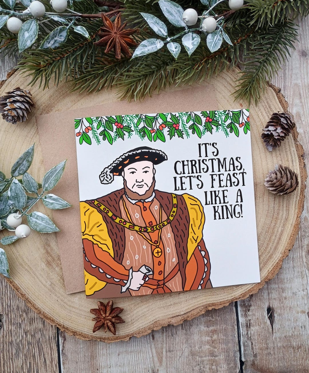 Henry VIII Christmas Card Funny Card History Humour Tudor Tudor History ...