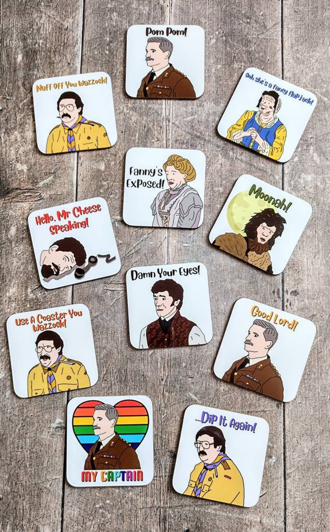 Ghosts Captain Robin Fanny Lady Button Thomas Thorne Pat Coaster - Use ...