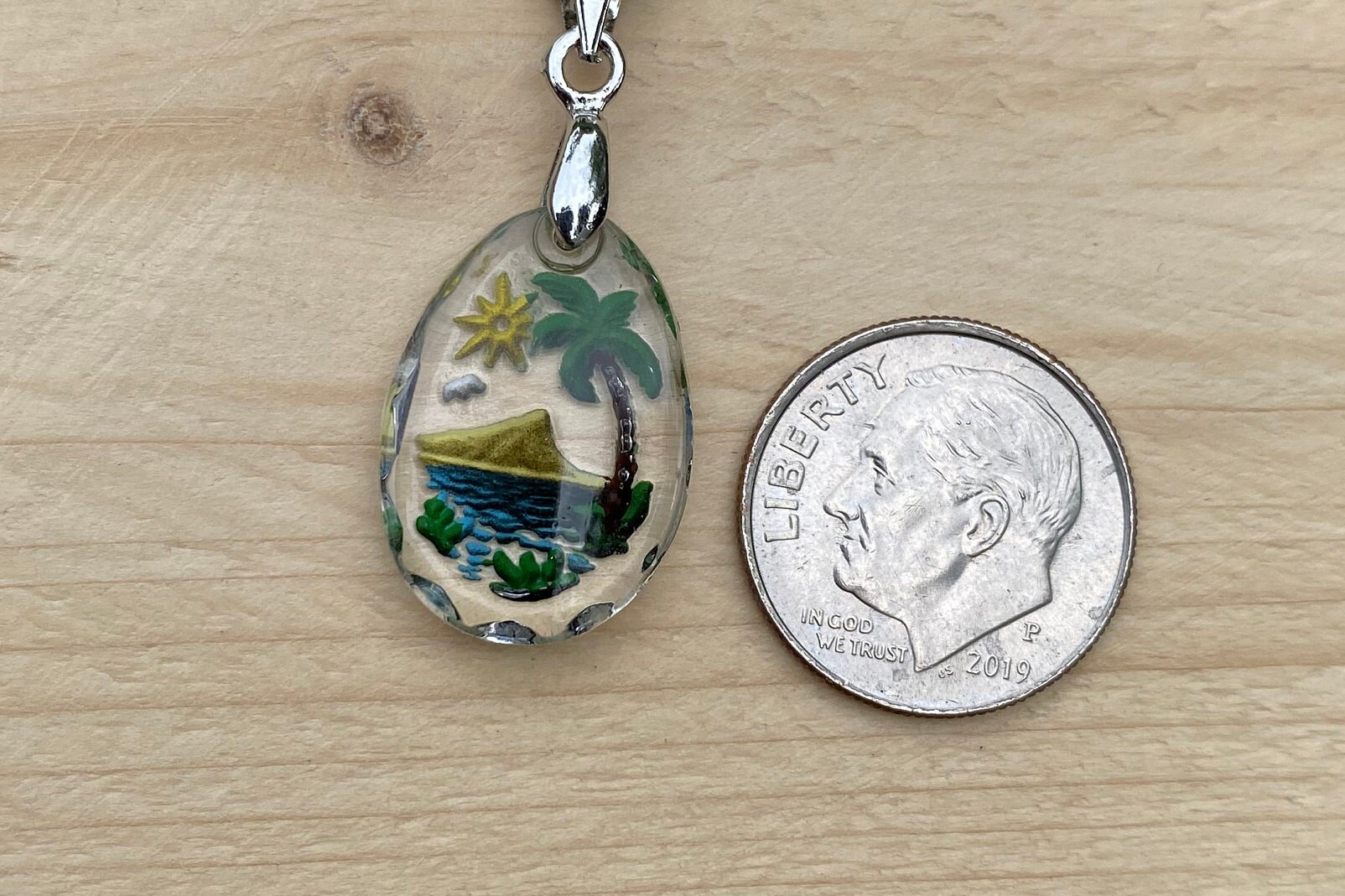 Teardrop Mountain Tropical Scene Vintage German Intaglio - Etsy