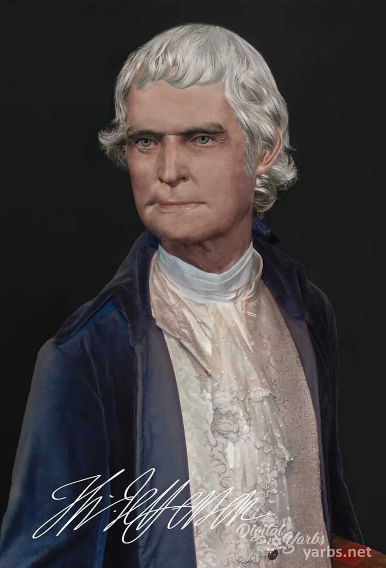The Real Face of Thomas Jefferson Based Upon His Life Mask 4 X 6 ...