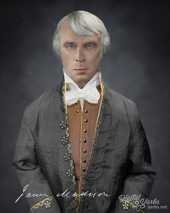 The Real Face of Young James Madison Life Mask Portrait Print | Etsy