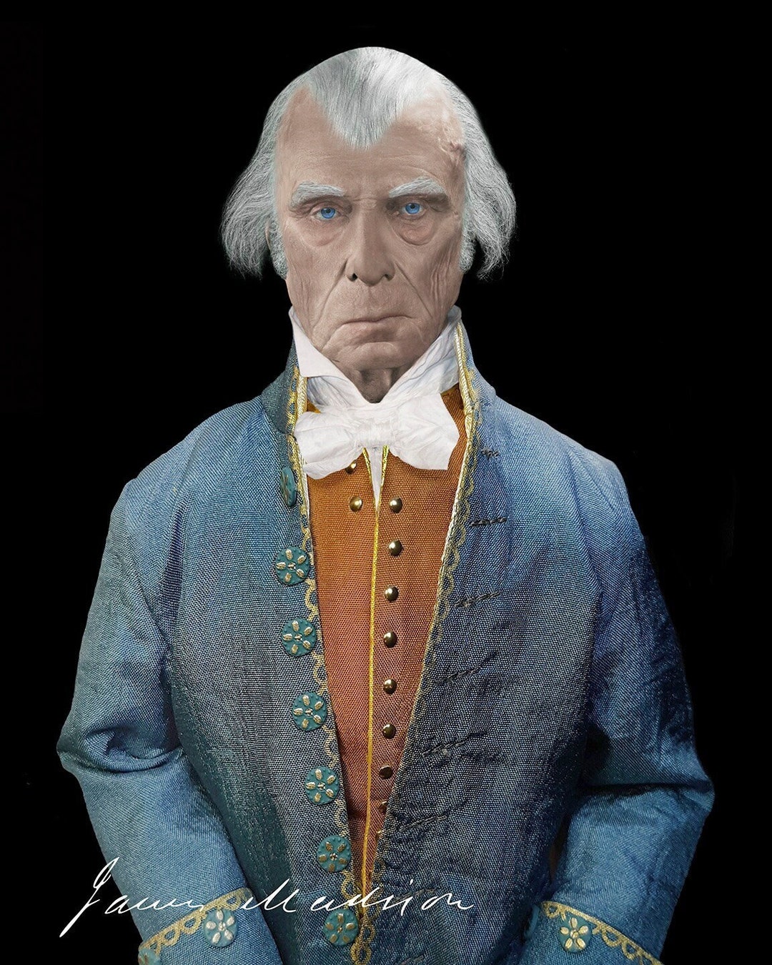 The Real Face of James Madison Based Upon His Life Mask Signed ...