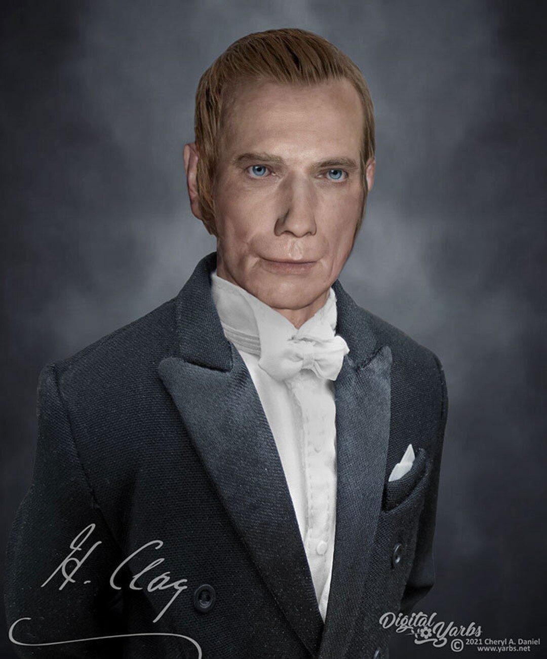 The Real Face of Henry Clay Based Upon His Life Mask Signed, Numbered ...