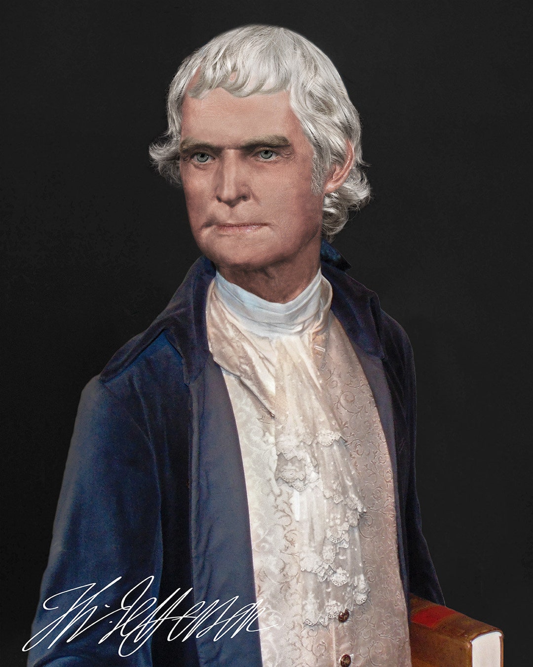 The Real Face of Thomas Jefferson Based Upon His Life Mask Signed ...