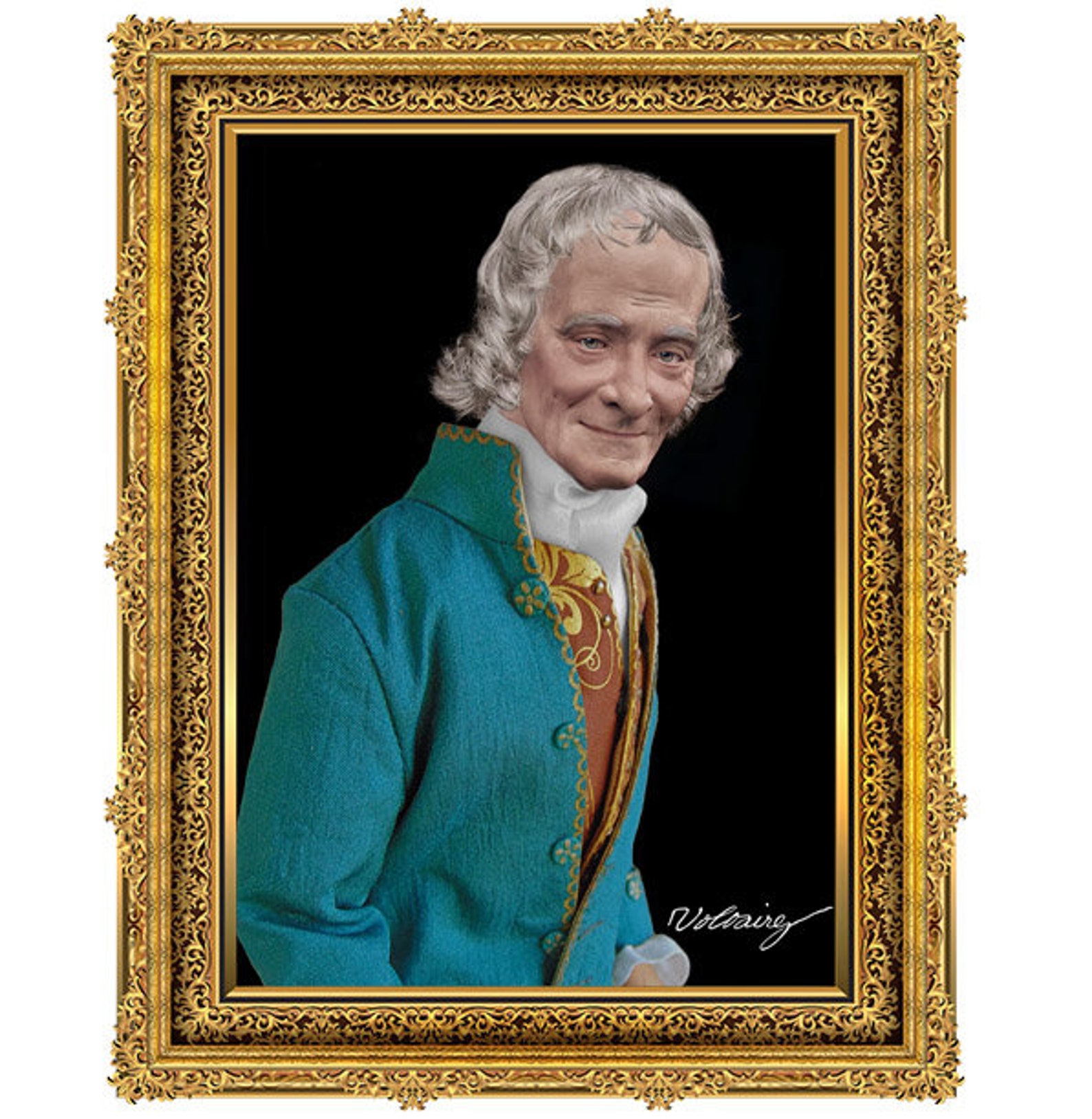 The Real Face of Voltaire Based Upon His Life Mask Signed, Numbered ...