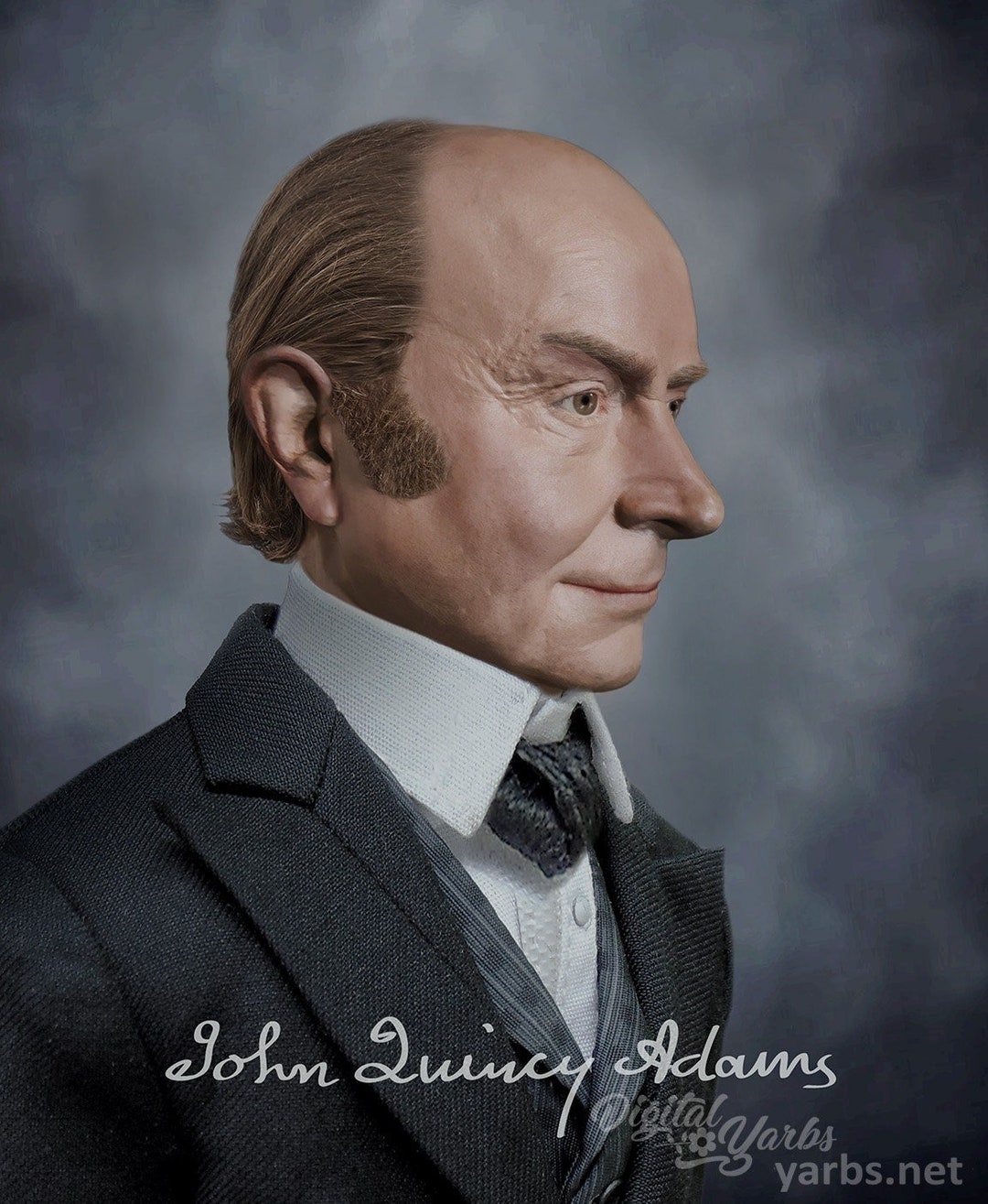 Giclée Print Real Profile Face of President John Quincy Adams Based ...