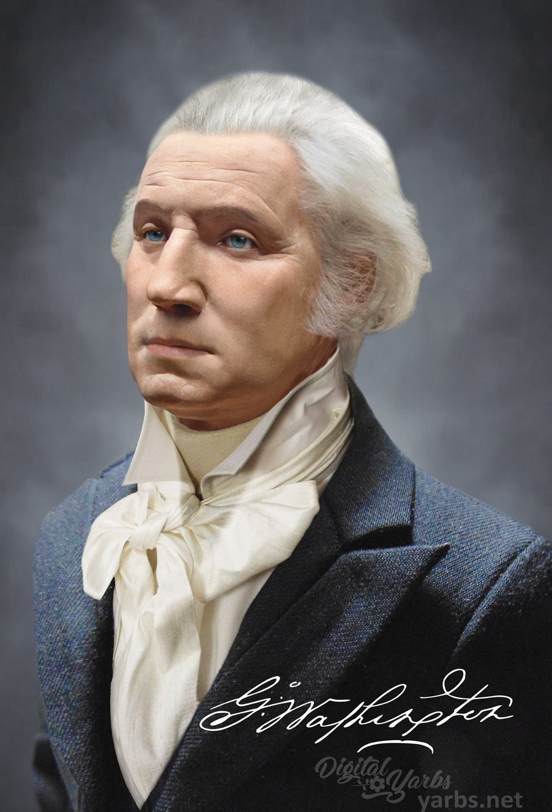 Giclée Print Real Face of George Washington Based Upon Houdon Life Mask ...