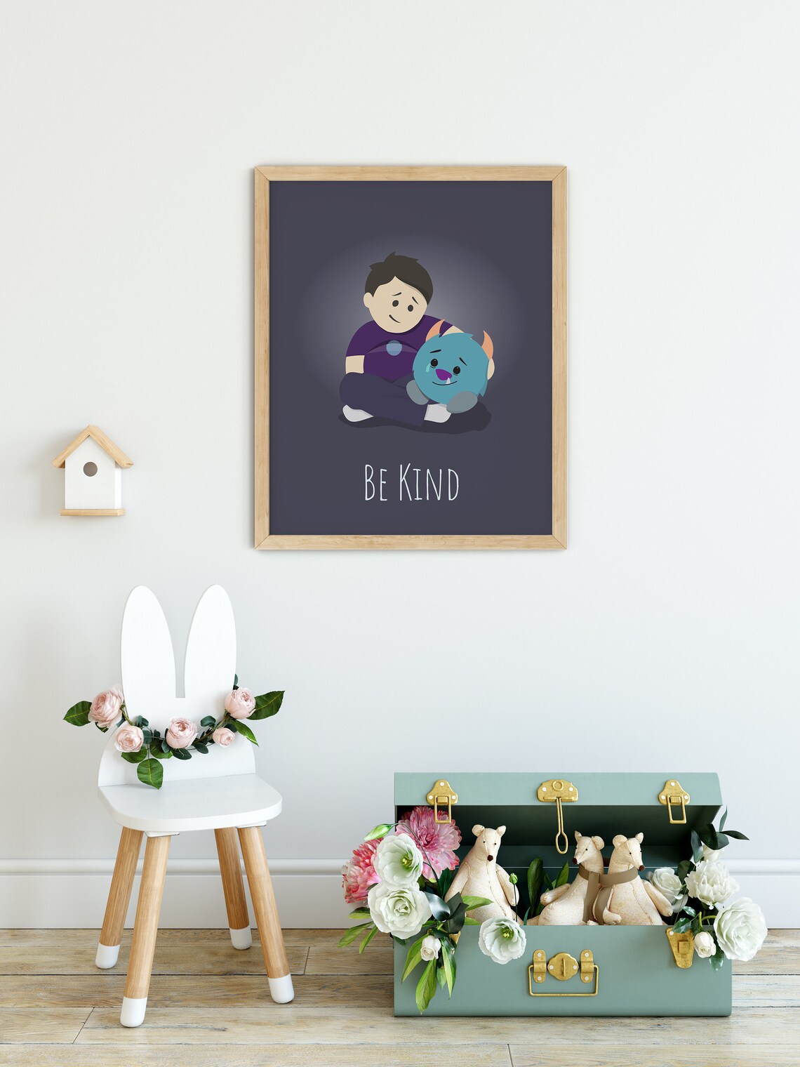 Be Kind Monster Poster Nursery Decor Nursery Print - Etsy