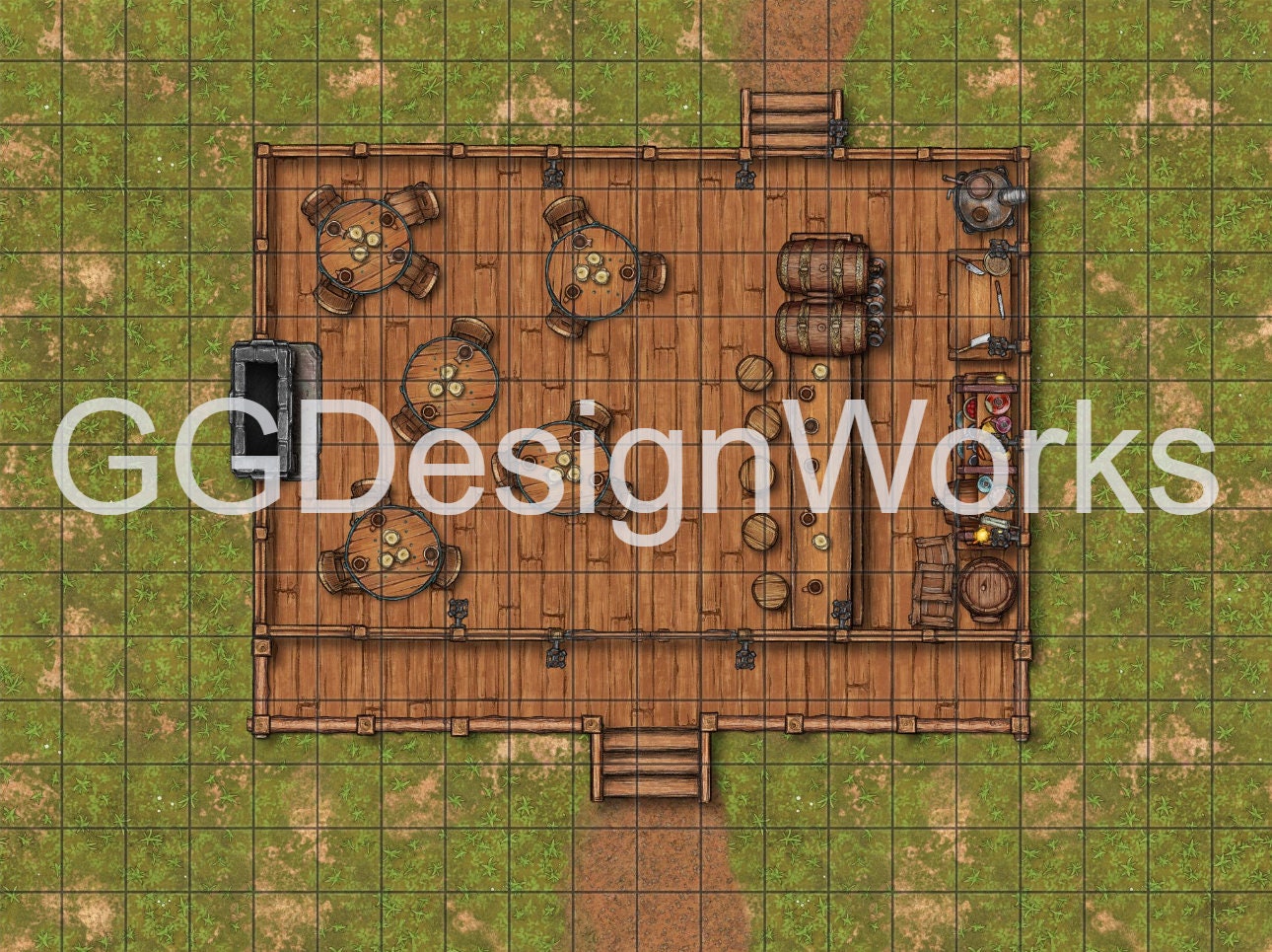 Dnd 4k Digital Map Pack Tavern day & Night. Dungeons and Dragons ...