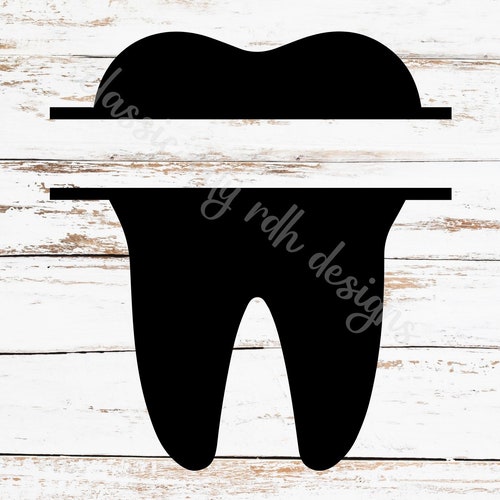 Tooth With Name Cutout SVG Files Digital Download for Cricut | Etsy