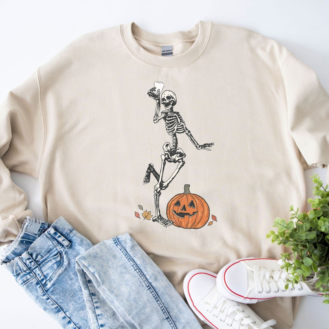 Dental Halloween Sweatshirt, Skeleton Tooth Shirt, Dentist Sweatshirt ...