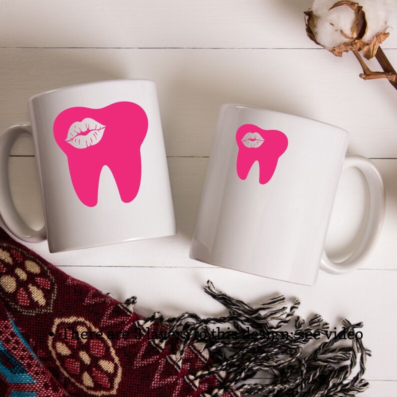 Kiss Tooth Lips Valentines SVG Files Digital Download for | Etsy