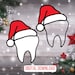 Santa Tooth Cutout Dental SVG Files, Digital Download for Cricut or ...