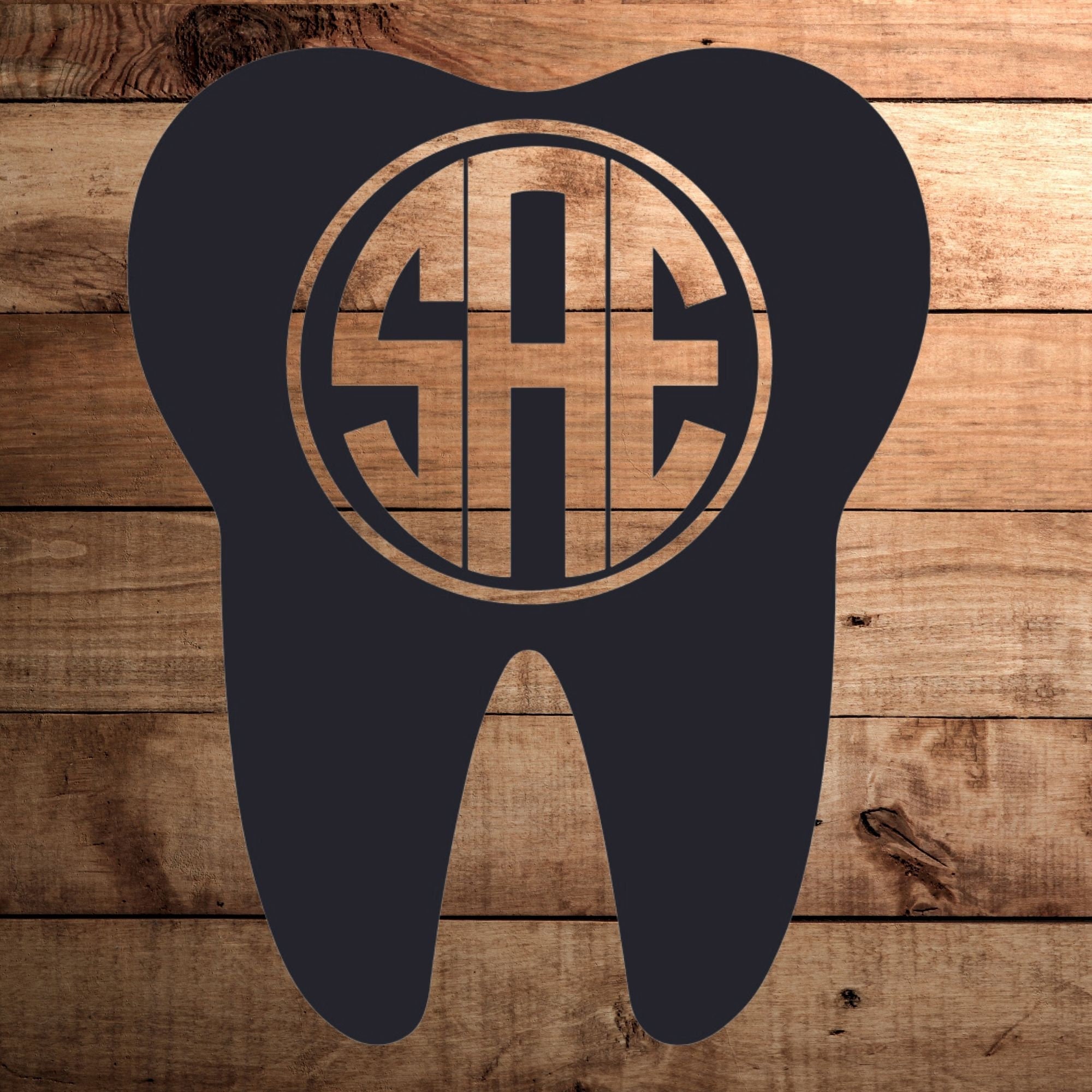 Custom Circle Tooth Monogram SVG Files Digital Download for - Etsy