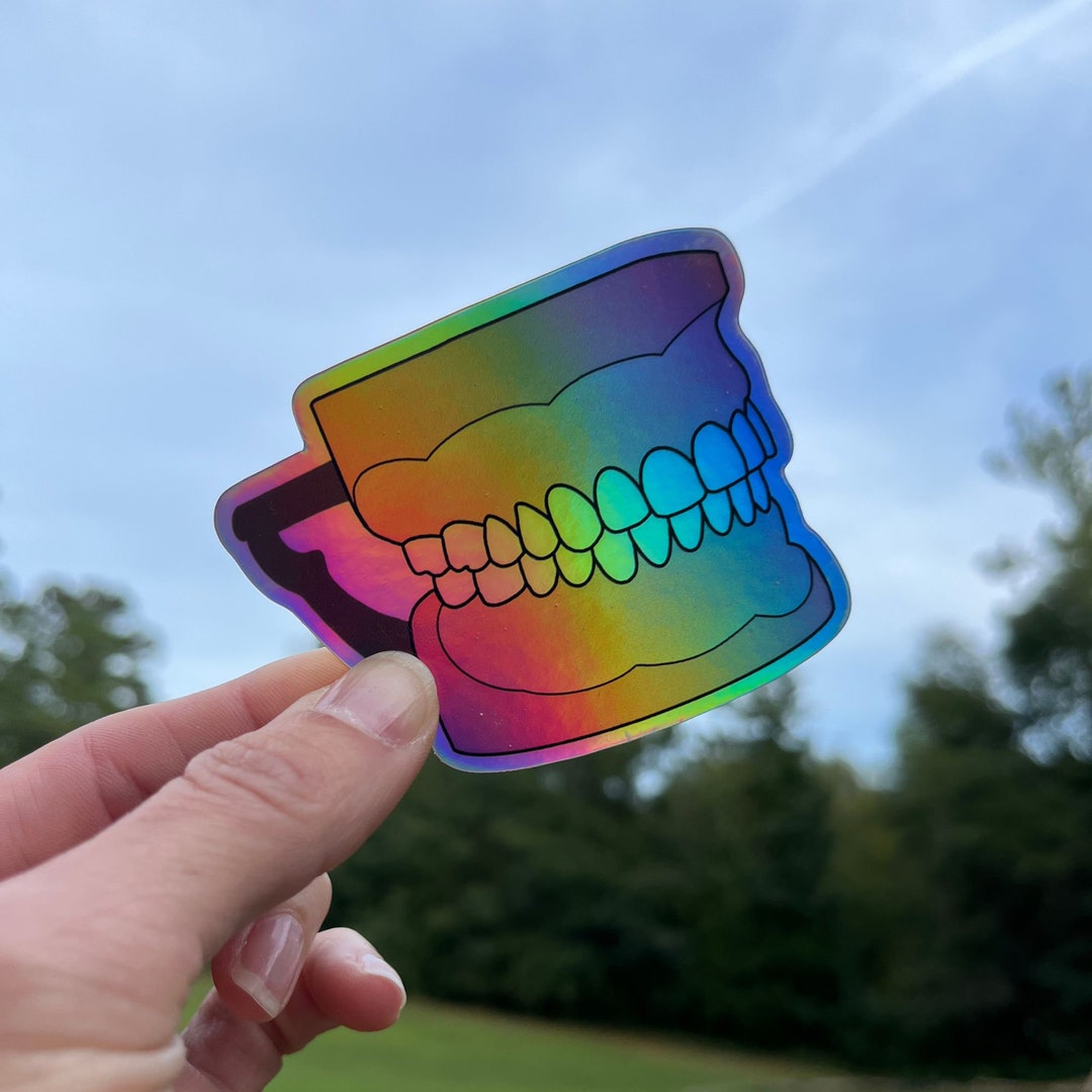 Dental Sticker of Holographic Typodont, Dentist Sticker, Dental Student ...