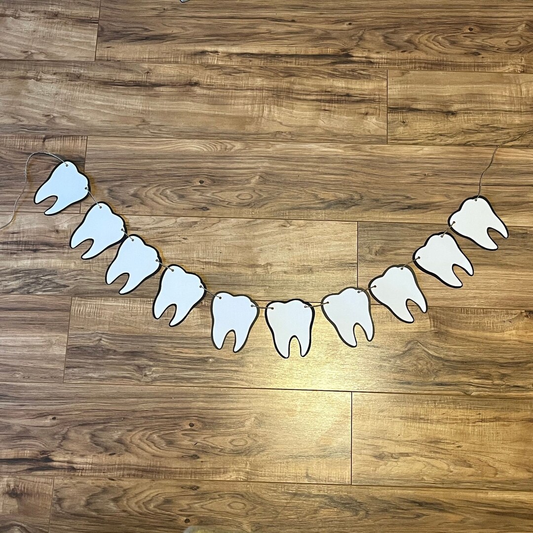 Tooth Garland, Tooth Banner, Dental Grad Banner, Dentist Banner, Dental ...