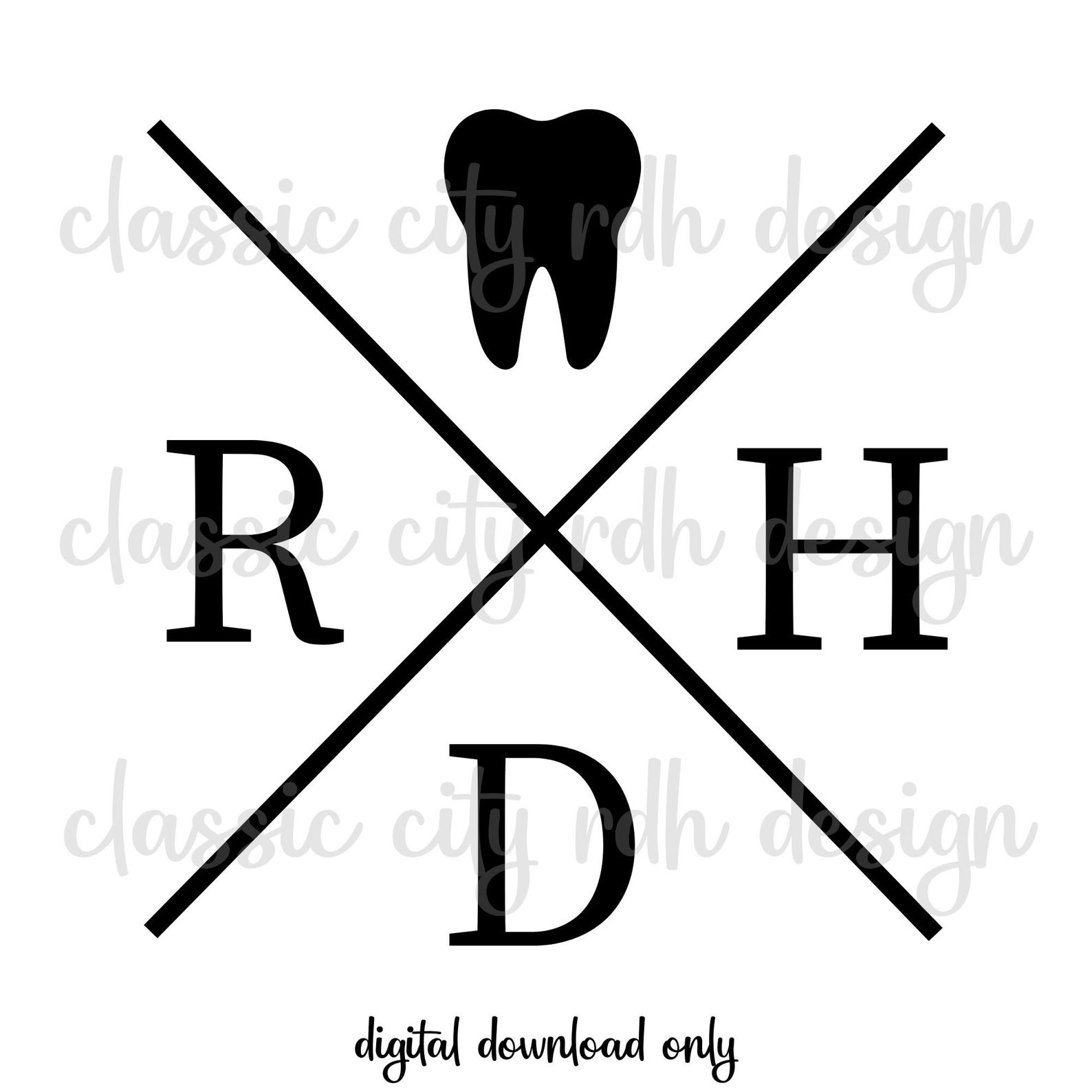 RDH Cross SVG Files, Digital Download for Cricut or Silhouette ...