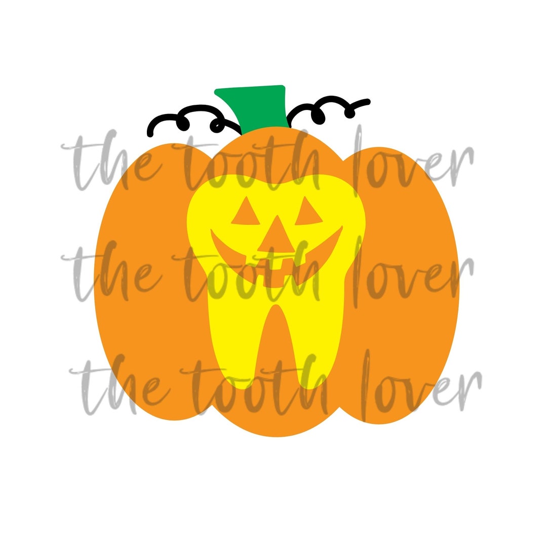 Pumpkin Tooth SVG Files, Digital Download for Cricut or Silhouette ...