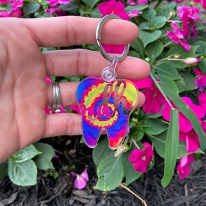 Dental Keychain, Dental Hygienist Tooth Keychain for Dental Hygienist ...