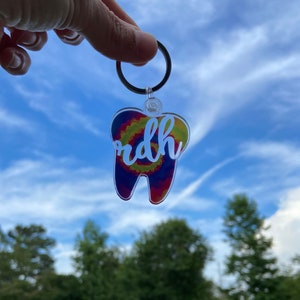 Dental Keychain, Dental Hygienist Tooth Keychain for Dental Hygienist ...