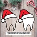 Santa Tooth Cutout Dental SVG Files, Digital Download for Cricut or ...