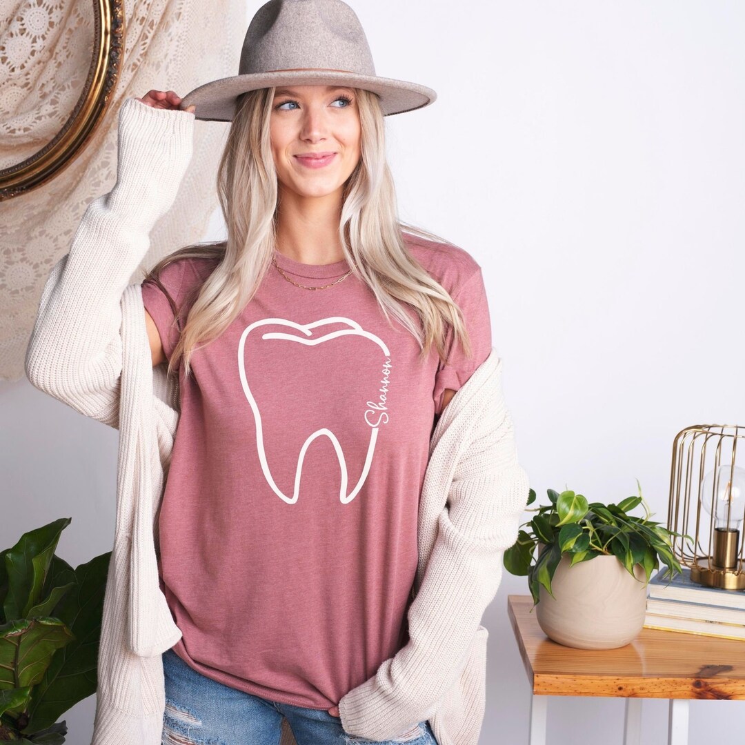 Custom Name Tooth Shirt, Dental Shirt, Custom Dental Shirt, Dental ...