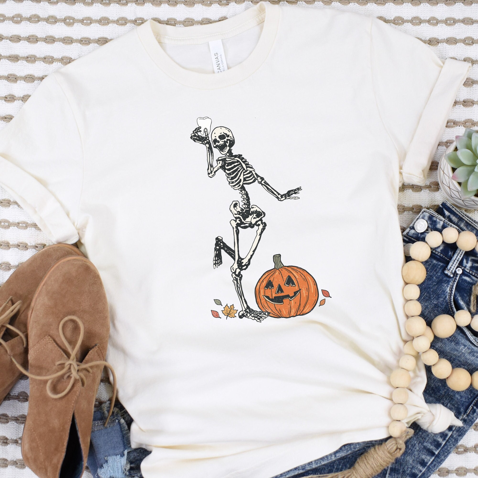 Dental Halloween Shirt Skeleton Tooth Shirt Dentist Shirt - Etsy